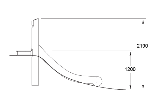 1200H Bushwood Single Rotomoulded Slide - Products - Moduplay